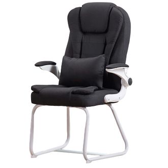 Generic Moderner, ergonomischer Gaming-Stuhl mit PU-Lederbezug, bequemer Computerstuhl f&uuml;r Homeoffice, robuster Konferenzstuhl mit Armlehnen, ohne Rollen, ide