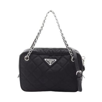Prada Pre-owned Sac bandouli&egrave;re matelass&eacute; en nylon Tessuto - Femme - Pre-owned - Noir - Taille: ONE Size
