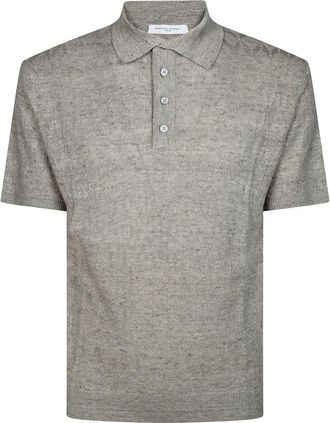 Daniele Fiesoli Homme, Tops, Gris, Taille: XL Polo MM Lino Cotone Operata