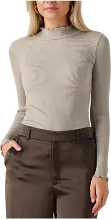 Rosemunde Boston Rollkragenpullover mit Lurex - - Knitwear - Damen - Beige - XL