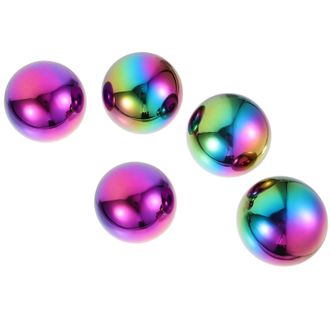 Hemobllo 5 St&uuml;ck Edelstahl 304 Spiegelkugeln 100mm Nahtlose Hohle Gartenkugeln Farbige Reflektierende Deko f&uuml;r Terrasse und Rasen