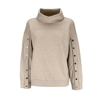 Brunello Cucinelli Cashmere with Buttoned Sleeves Sweatshirt - Beige