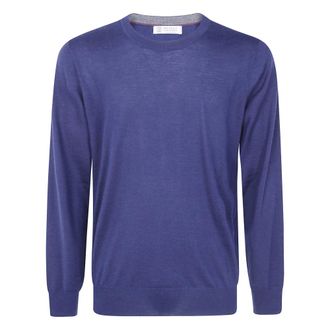Brunello Cucinelli Pullover - - Knitwear - Herren - Blau - 2XL