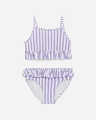 Arket Seersucker-Bikini Mit R&uuml;schen -Lila