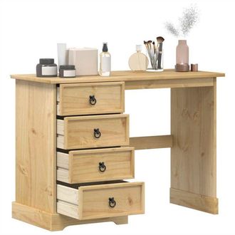 vidaXL Schminktisch Corona 104x47x75 cm Massivholz Kiefer vidaXL
