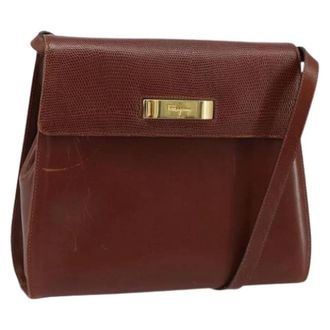 Ferragamo Pre-owned Leder Schultertasche - - Pre-owned - Damen - Braun - ONE SIZE