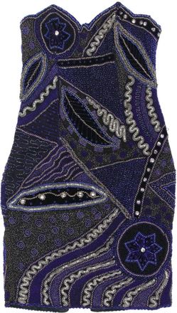 A.N.G.E.L.O. Vintage Cult robe à ornements (années 1980) - Bleu