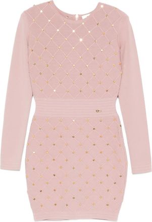 Elisabetta Franchi Minikleid mit langen Ärmeln - Rosa