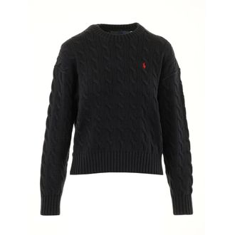 Polo Ralph Lauren Femme, Pulls, Bleu, Taille: 38 FR Pull en Tricot C&ocirc;tel&eacute; &agrave; Col Rond