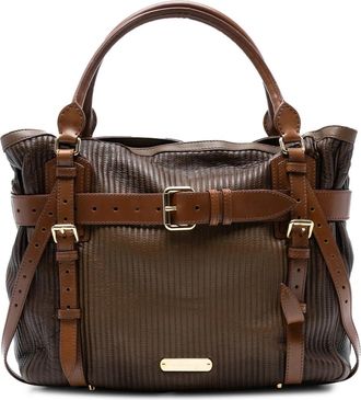 Burberry Shopper - Stitched Leather Bridle Wilton Tote - Gr. unisize - in Braun - für Damen