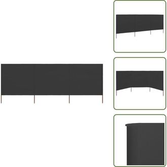 vidaXL The Living Store 3-teiliges Windschutzgewebe 400 x 80 cm Anthrazit - Windschutzgewebe