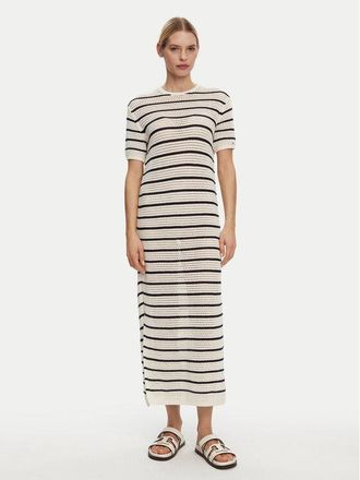 Tommy Hilfiger Sommerkleid Pointelle WW0WW44489 Beige Slim Fit