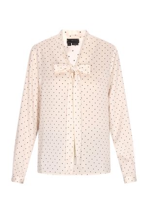 Dreimaster Dreimaster Bluse Damen Wollwei&szlig; Gepunktet