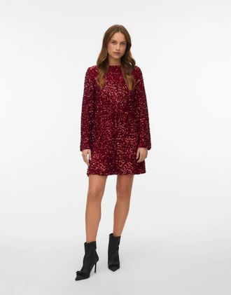 Vero Moda Robe - Sauge écarlate-Rouge