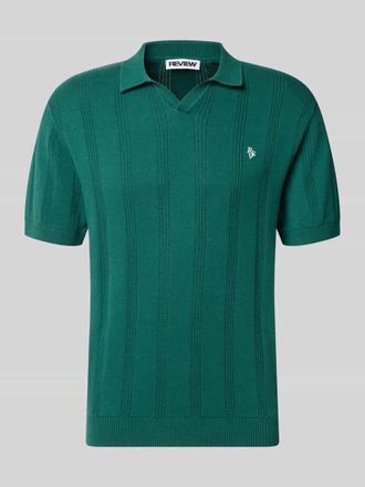 Review Regular Fit Poloshirt mit Logo-Stitching