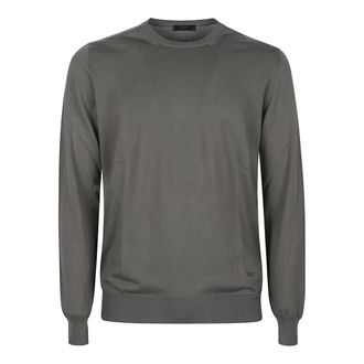 Fay Rundhals-Pullover - - Knitwear - Herren - Grau - 3XL