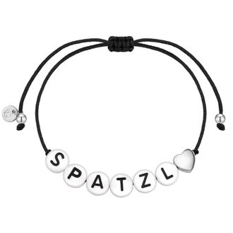 Glanzst&uuml;cke M&uuml;nchen Armband - Sterling Silber Armband Herz/SPATZL - Gr. ONESIZE - in Silber - f&uuml;r Damen