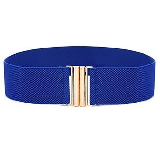 Generic Ceinture Femme Elastique - Ceinture &Eacute;l&eacute;gante pour Femme avec Boucle M&eacute;tallique et Taille &Eacute;lastique - Accessoire Mode Corset Large et Confortable