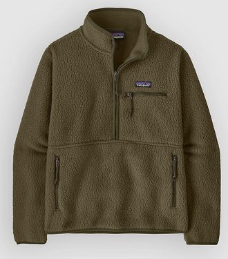 Patagonia Retro Pile Marsupial Half-Zip Fleece Pullover basin green