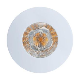 Eglo Einbaustrahler Margo, Deckenspot au&szlig;en, Deckestrahler, Aluguss in wei&szlig;, Glas satiniert in wei&szlig;, warmwei&szlig;, &Oslash; 8,4 cm