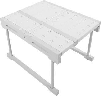 Generic Schrank-Aufbewahrungsregal, Karbonstahl, ABS, PP, Küchenteiler, Raumorganisation, Organizer, Schrank für die Küche (Länge 27-38 cm)