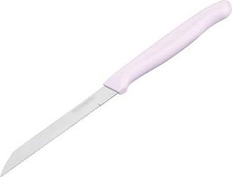 Fackelmann x Pamela Reif Gem&uuml;semesser - Ergonomischer Griff in Pastellrosa, 12 cm gezahnte Klinge, rostfrei, Pastell Rosa