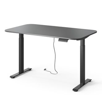Vicco h&ouml;henverstellbarer elektrischer Schreibtisch Elevate, Schwarz/Anthrazit, 140 x 80 cm, 2 Motoren, 100 kg Tragkraft