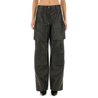 Msgm Msgm, Femme, Pantalons, Noir, Taille: 36 FR Straight Pantalons