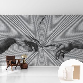 Tulup Tapete Tapete Vliestapete Mit Kleber - Fototapete Mit Motiv - Wandtapete Modern - Wanddeko Hypnotische H&auml;nde 416x254 Cm