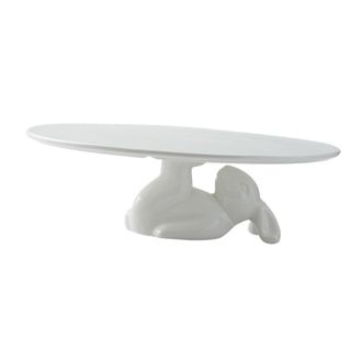 Hemobllo Hasenkuchenst&auml;nder Mittelgro&szlig;er Keramik Tortenst&auml;nder 25cm Obst und Snackteller f&uuml;r Geburtstag Hochzeit und Nachmittagstee