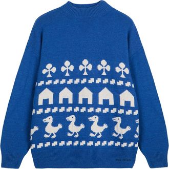 Bobo Choses Pull Oversize Farm Jacquard - Collection Femme Bobo Choses