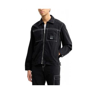 Karl Lagerfeld Homme, Vestes, Noir, Taille: M Contrast Stitch Jacket