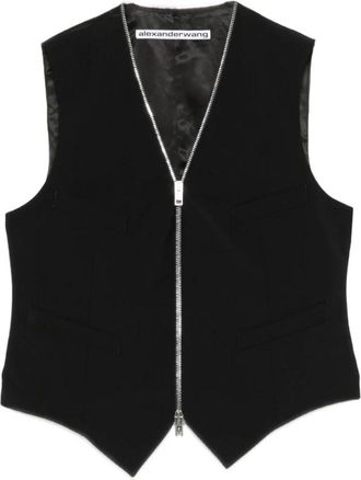 Alexander Wang Femme, Vestes, Noir, Taille: 36 FR Gilet Tailleur Zipp&eacute;