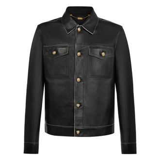 Billionaire Boys Club Homme, Vestes, Noir, Taille: 4XL Leather Jacket Logos