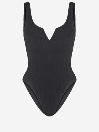 Sorbet Island Womens One-Piece Swimsuit Ava Black Polyester Swimwear Sea Clothing