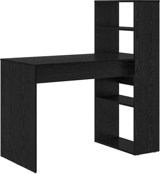 vidaXL Vidaxl - Schreibtisch Schwarze Eiche 113 x 54 x 120 cm Holzwerkstoff