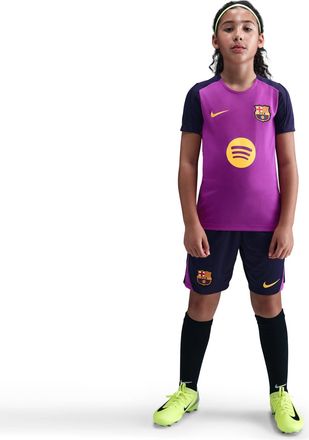 Nike Fc Barcelona Strike Nike Dri-Fit Fußball-Kurzarmshirt Für Ältere Kinder, Vivid Purple/Vivid Purple/Imperial Purple/Midwest Gold, HJ7831-552, S