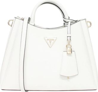 Guess Femme, Sacs, Blanc, Taille: ONE Size Sac &agrave; main en &eacute;co-cuir