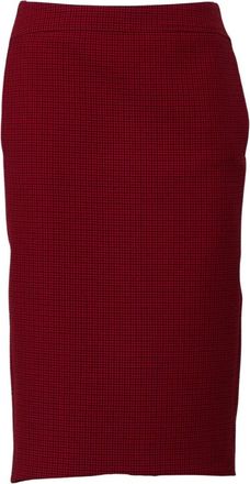 N&deg;21 Jupe crayon midi &agrave; carreaux - Femme - Jupes - Rouge - Taille: 34 FR