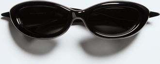 Bottega Veneta Lunettes de soleil ovales Sardine - Noir - Unisex - Unisex