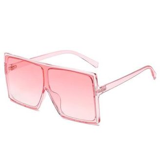 Generic Lunettes De Soleil Carr&eacute;es &Agrave; Grande Monture For Hommes, Id&eacute;ales For Le Sport Et La Conduite En Ext&eacute;rieur(Pink)