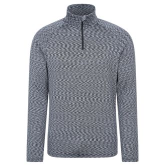Mountain Warehouse Power Midlayer mit kurzem Rei&szlig;verschluss f&uuml;r Herren (Schwarz)
