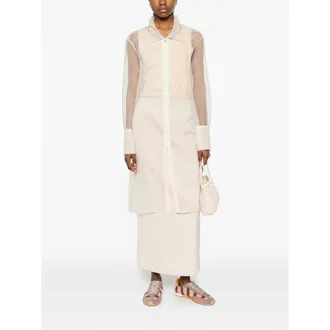 System Sheer Polyester Jacket - Cream