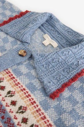 Laura Ashley Strickjacke Laura Ashley Strickjacke mit floralem Muster (1-tlg)