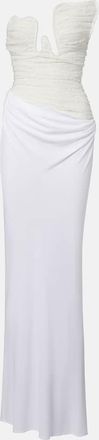 CHRISTOPHER ESBER Robe Salacia aus Spitze und Jersey