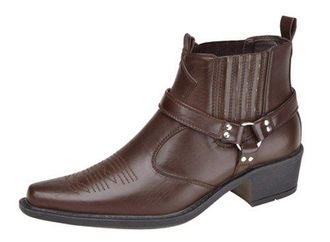 US Brass M183 - Bottes de cowboy avec Talon Cuban Hommes Noir Taille 43
