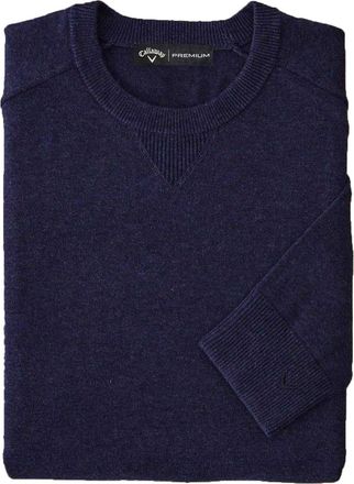 Callaway Pullover f&uuml;r Herren, Merinowolle, Lang&auml;rmlig (Indigoblau meliert)