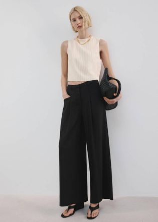 Mango Top d&eacute;tail cha&icirc;ne blanc cass&eacute; - Femme - S - MANGO