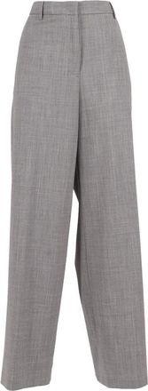 Fabiana Filippi Femme, Pantalons, Gris, Taille: 36 FR Pantalon Large 7/8 en Frescolana