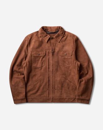 Wrangler Men s Blue Bell Regular Suede 11MJZ Jacket Cherry Mahogany